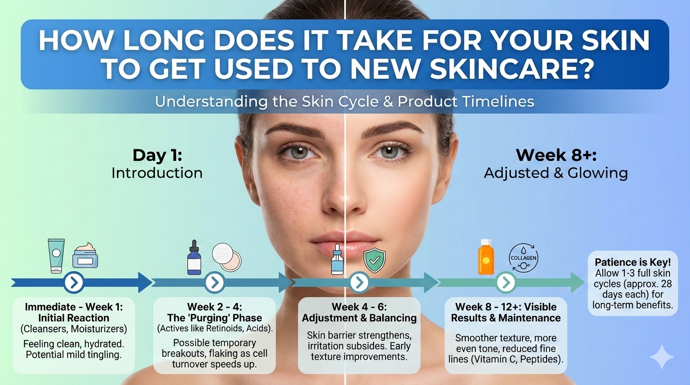 How Long Does It Take for Your Skin to Get Used to New Skincare?